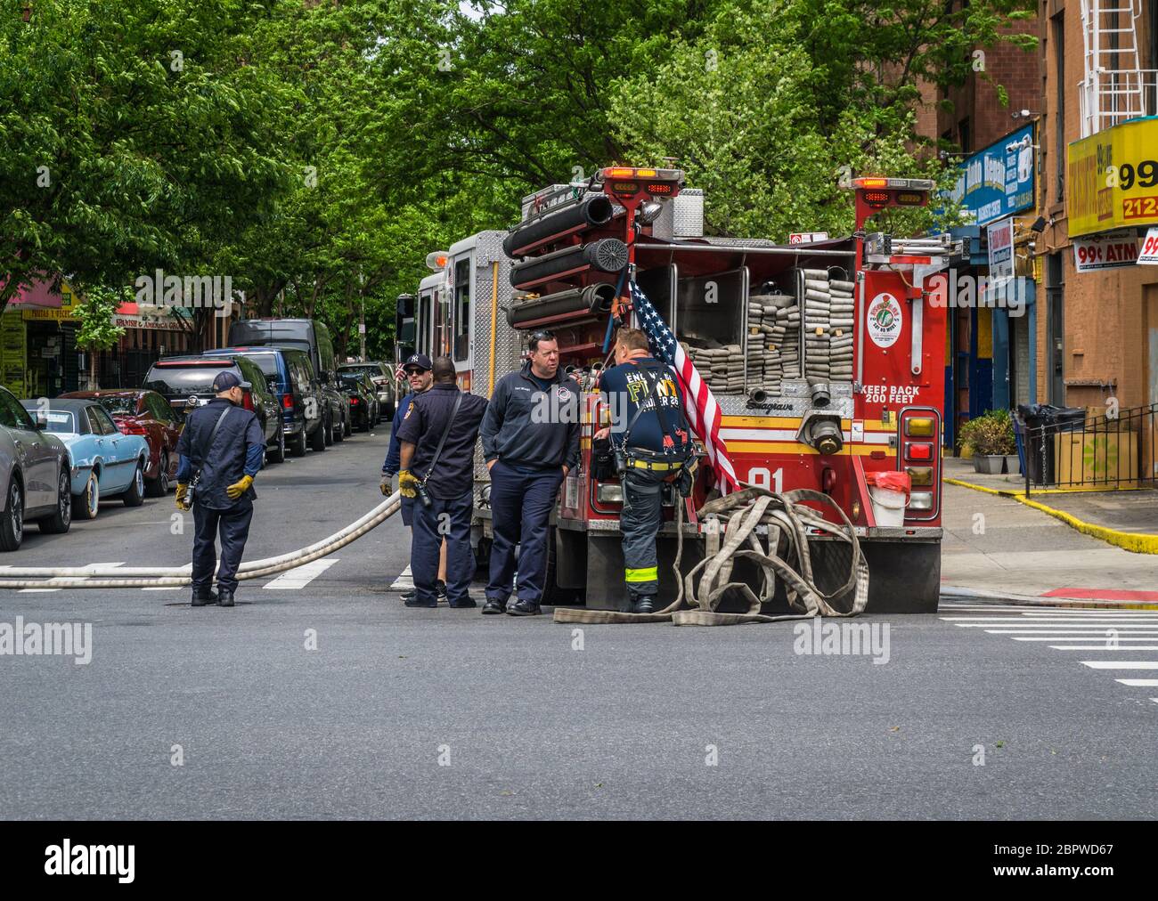 FDNY respond to a fire at 1980 3rd ave in Spanish Harlem. Fire on the ...
