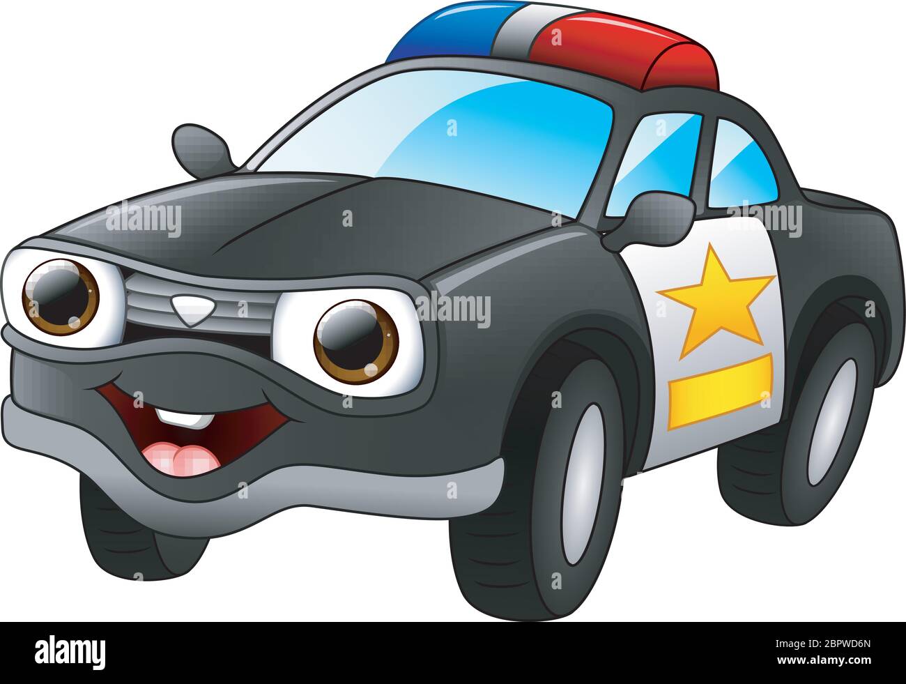 Police car cartoon Stock Vector Image & Art - Alamy