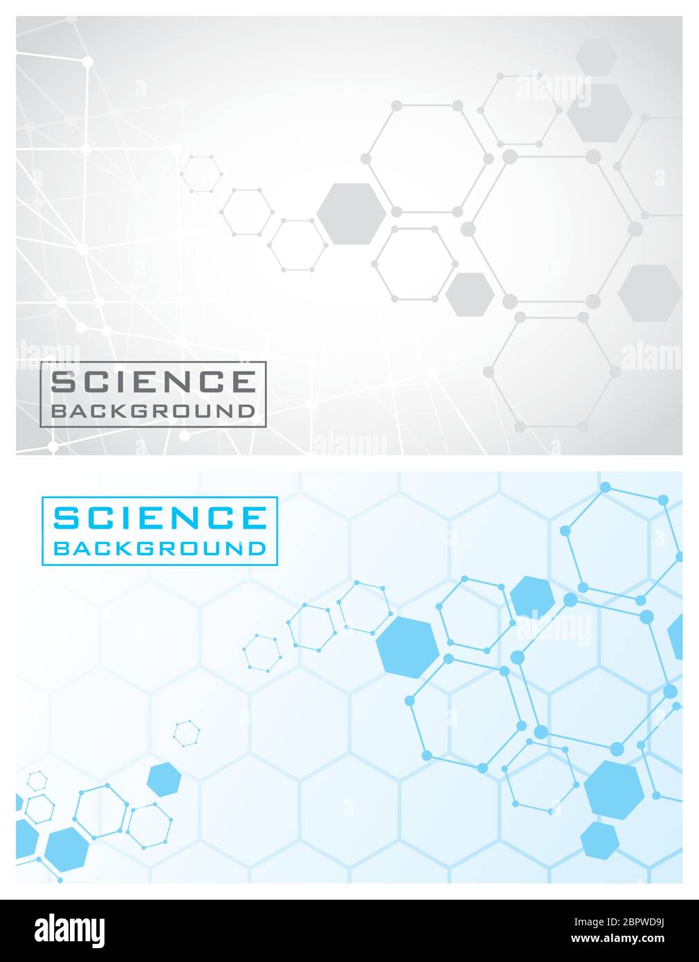 two colors science backgrounds with lines structures Stock Vector Image ...