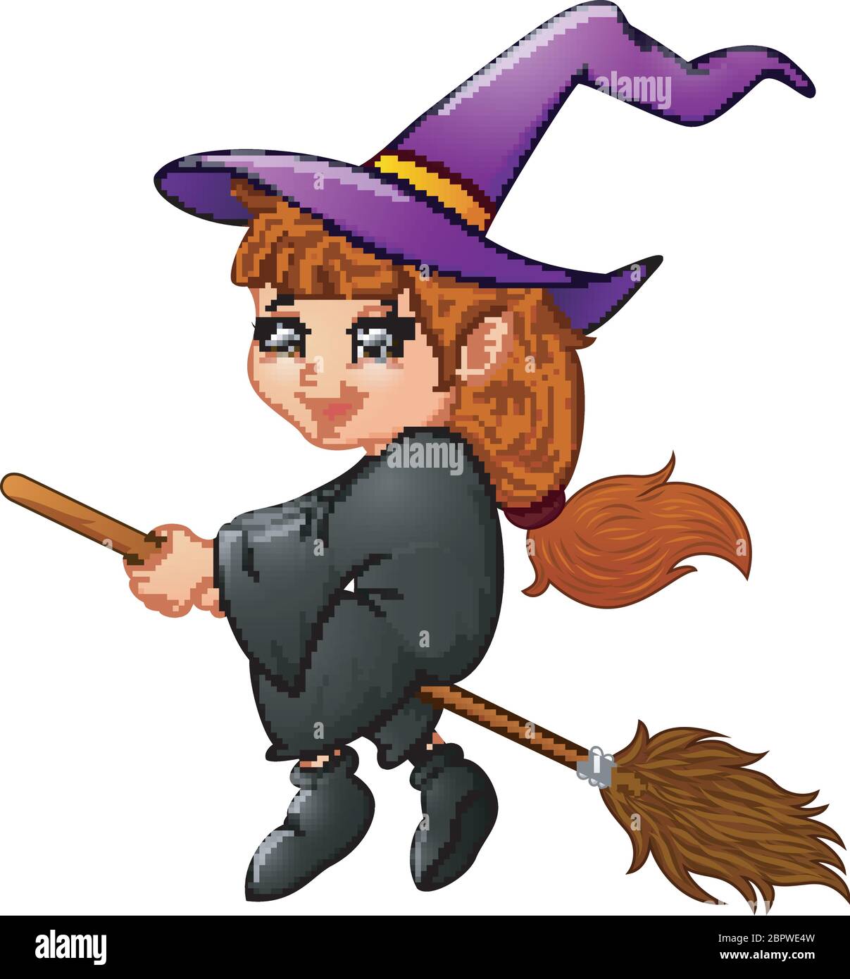 Cartoon witch flying Stock Vector Image & Art - Alamy