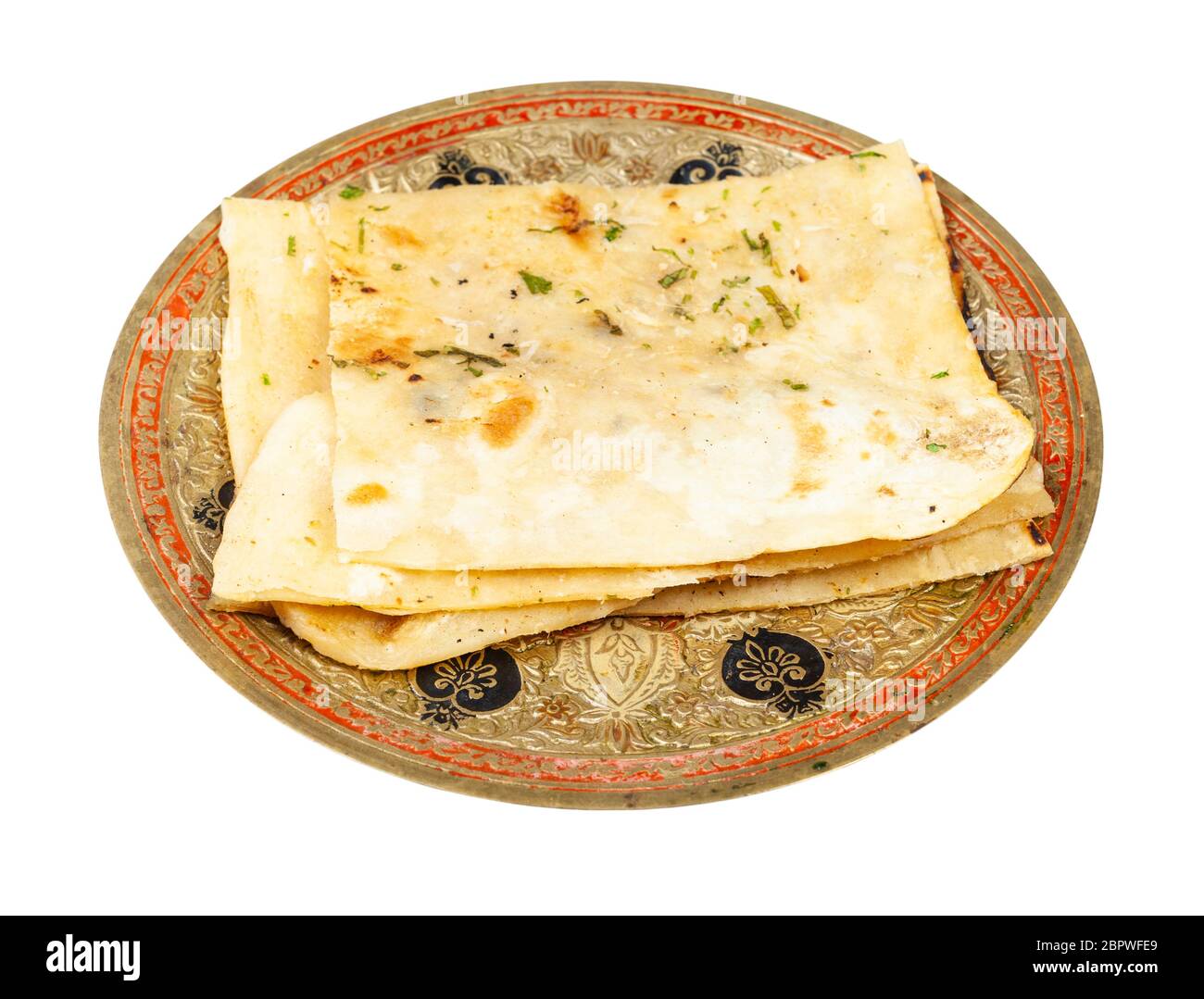 Indian roti on traditional indian plate hi-res stock photography and ...