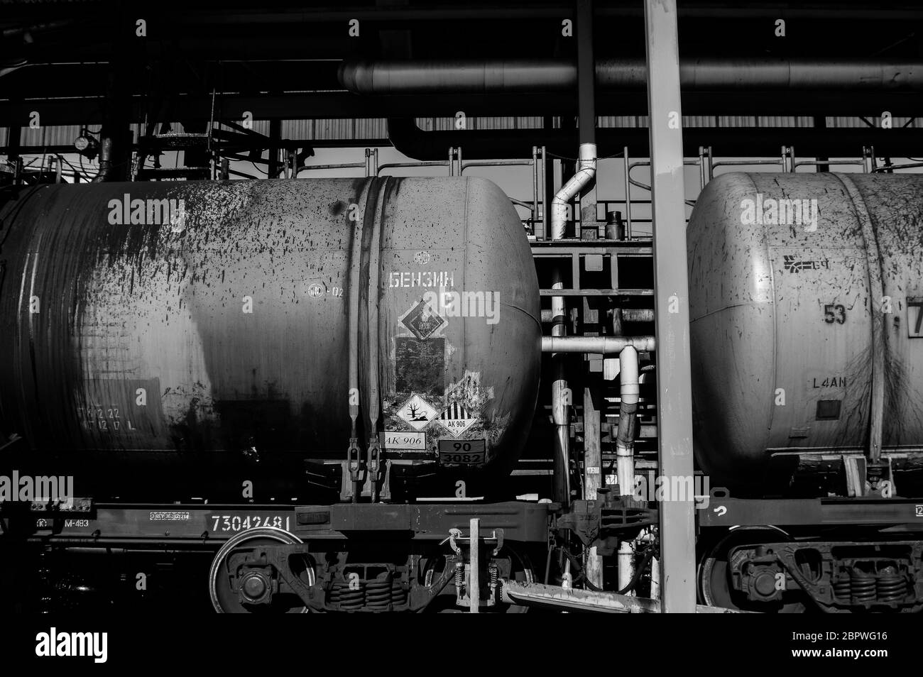 Gas delivery station Black and White Stock Photos & Images - Alamy