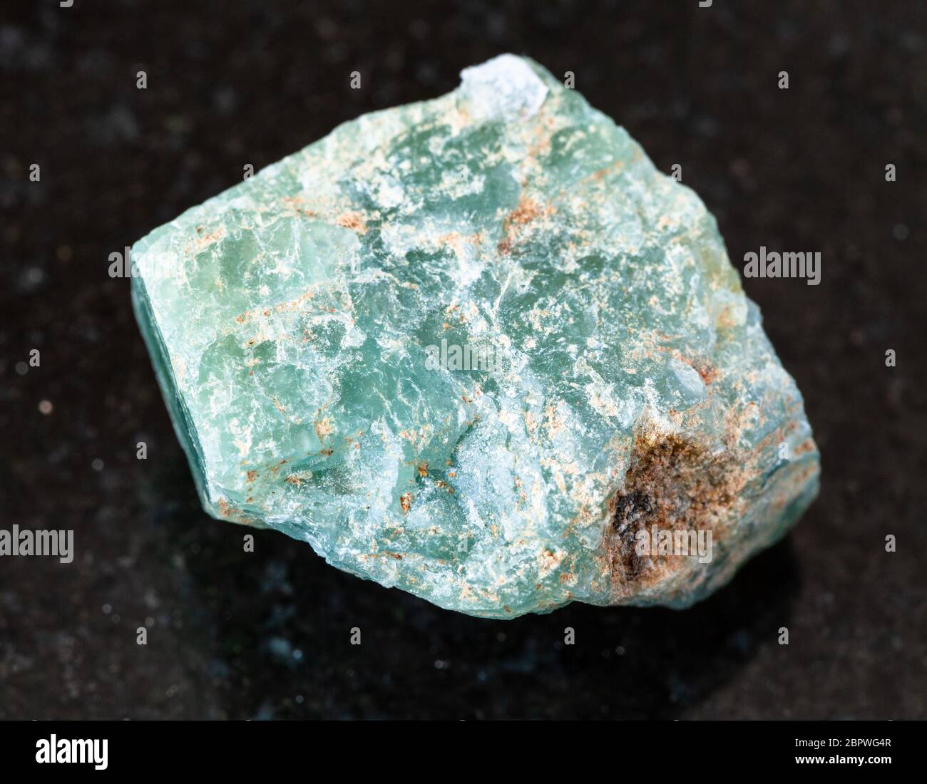 closeup of sample of natural mineral from geological collection ...
