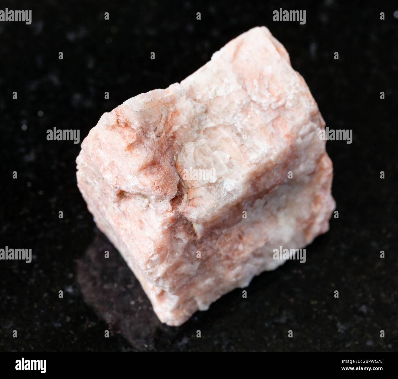 closeup of sample of natural mineral from geological collection - rough ...