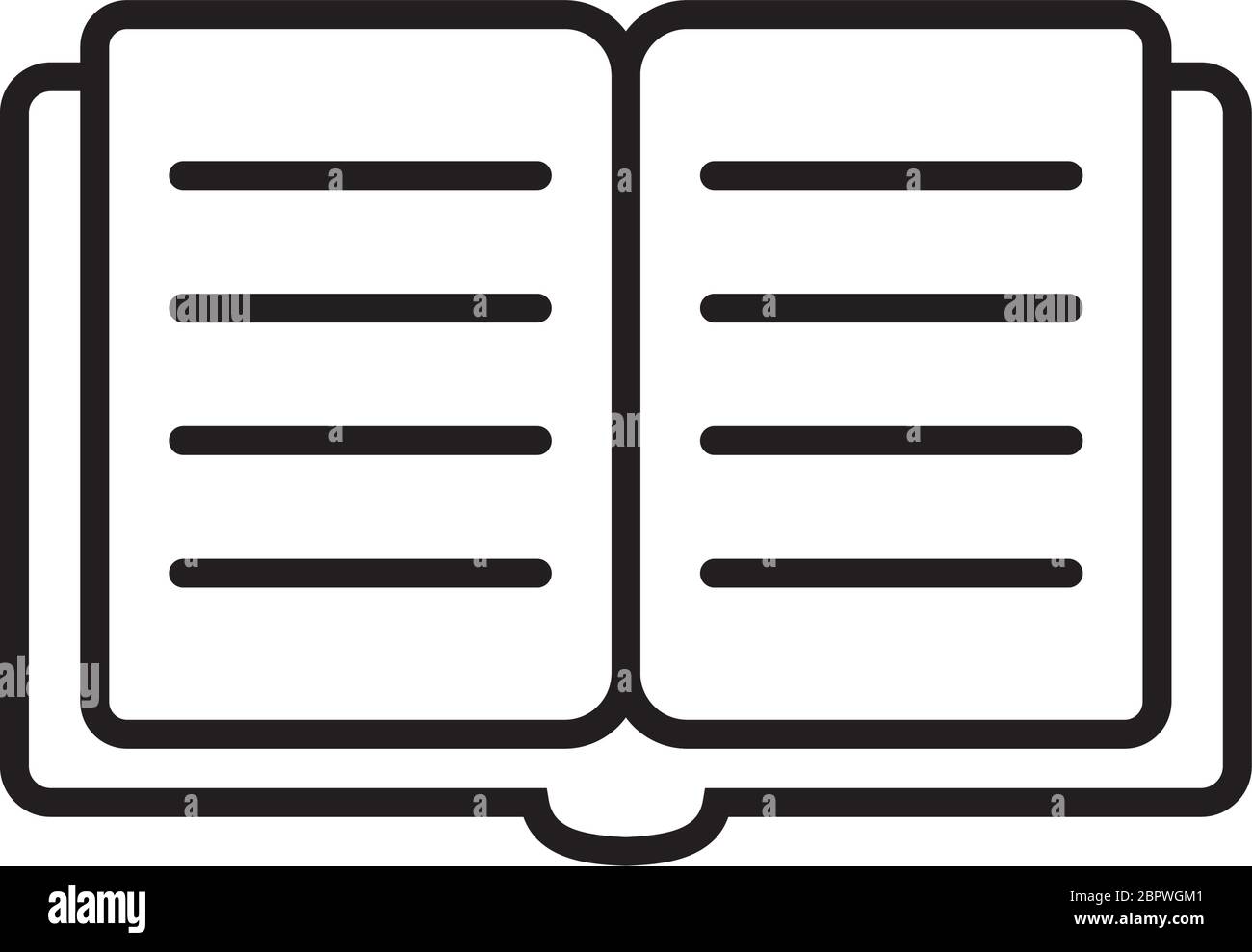book line style icon design, Education literature and read theme Vector ...
