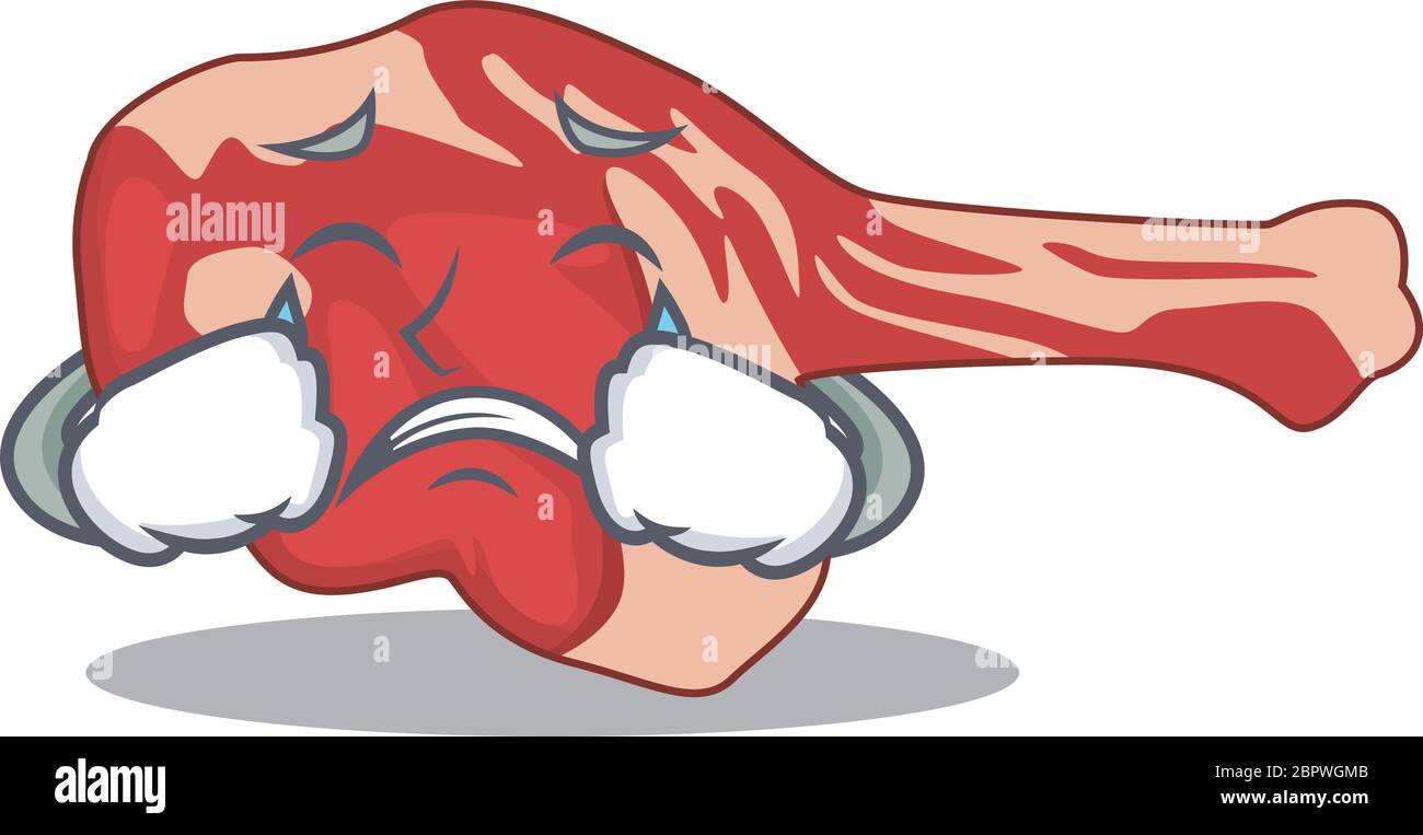 Caricature design of leg of lamb having a sad face Stock Vector Image ...