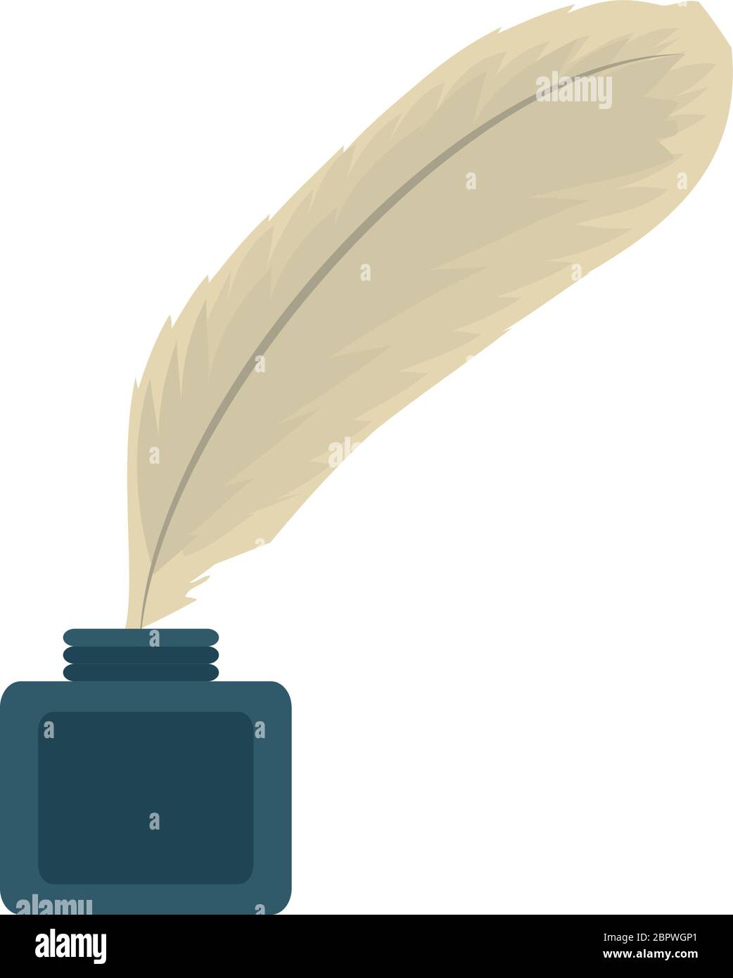 pen with ink on white background vector illustration design Stock ...