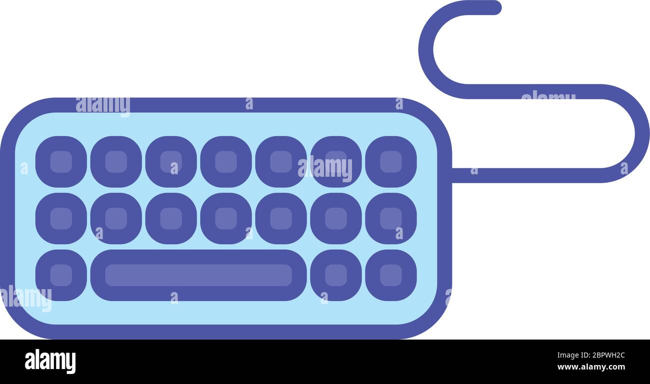 keyboard line and fill style icon design, Digital technology and ...