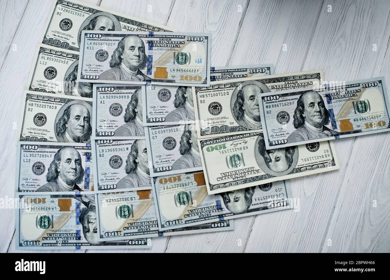 A stack of money. The American dollars combined together Stock Photo ...