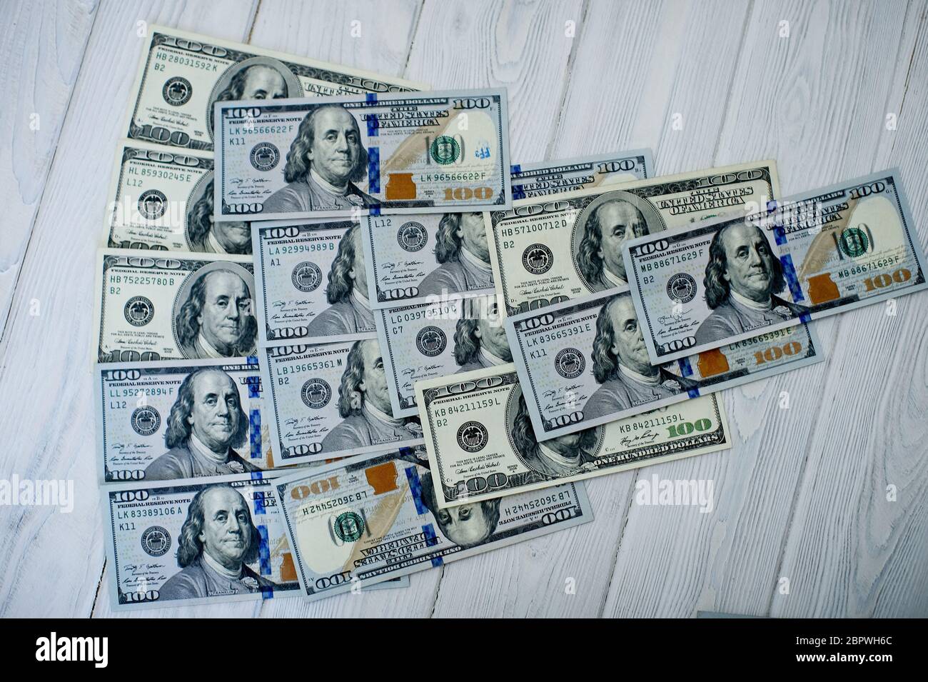 A stack of money. The American dollars combined together Stock Photo ...