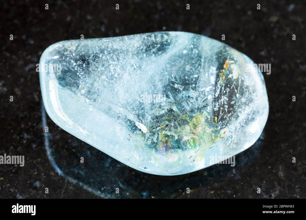 closeup of sample of natural mineral from geological collection ...