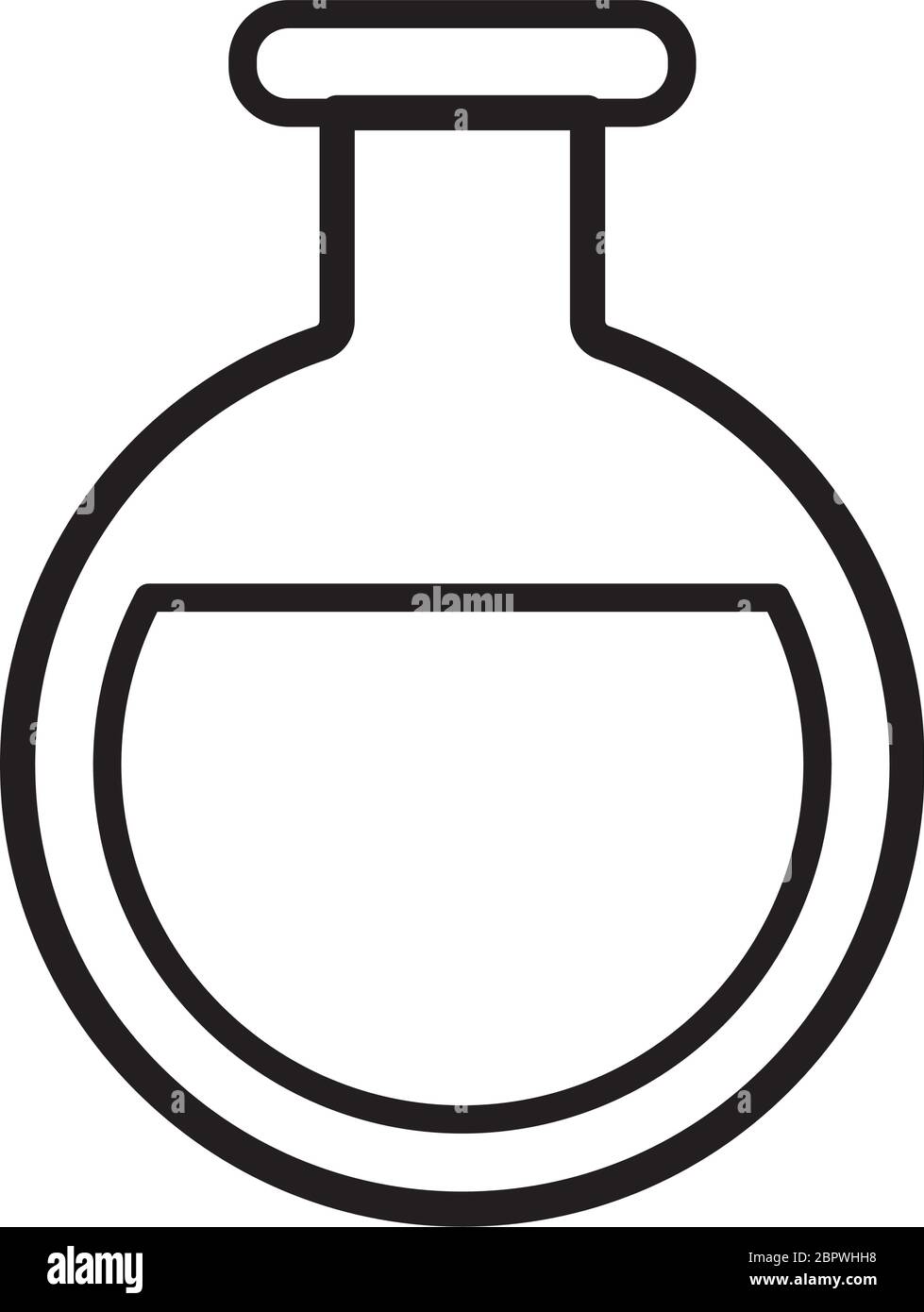Flask line style icon design, Chemistry science and laboratory theme ...