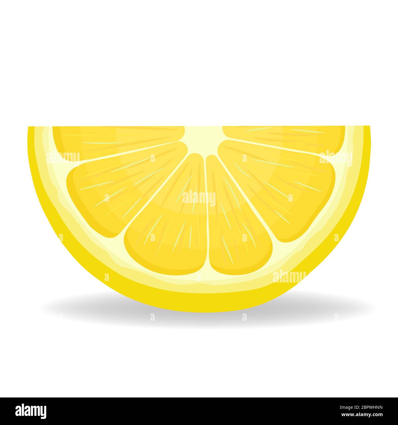 Fresh bright exotic cut slice lemon fruit isolated on white background ...