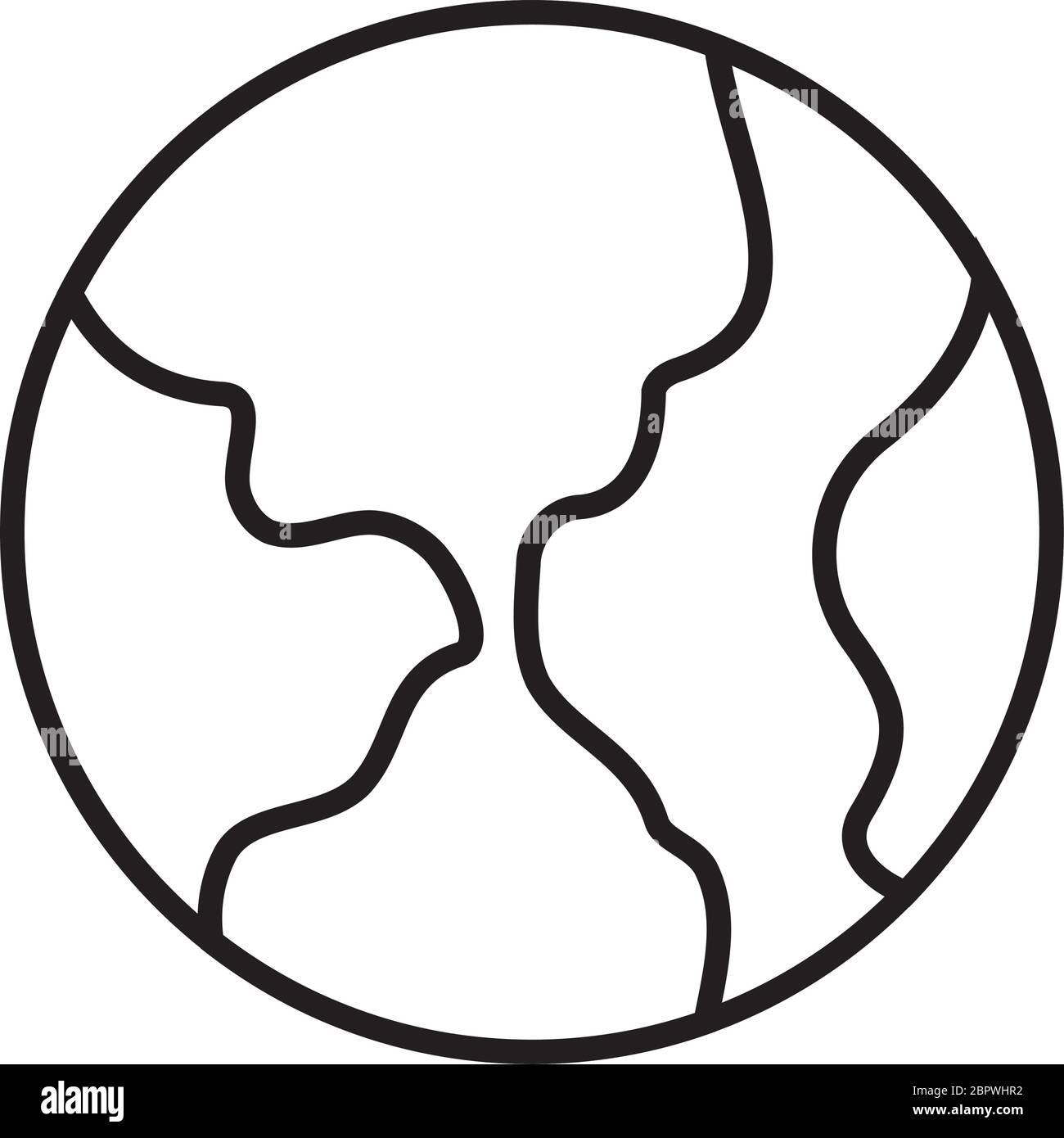 World sphere line style icon design, Planet continent earth and globe ...