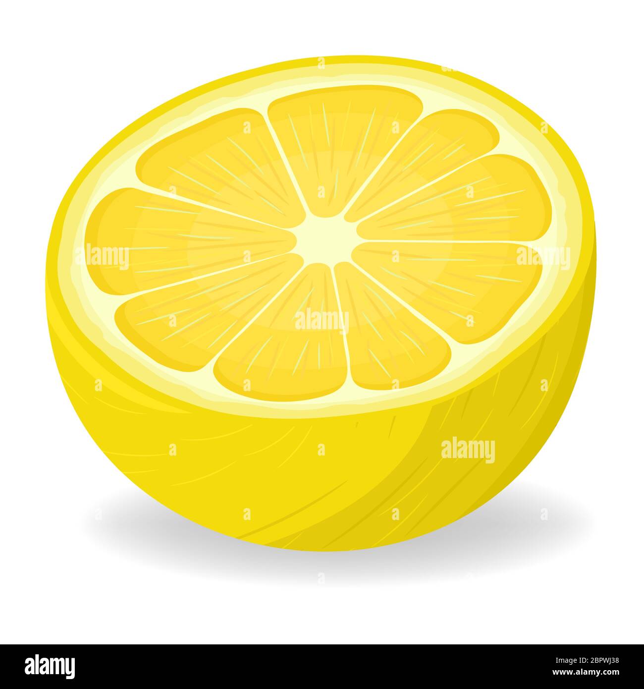 Fresh bright exotic half lemon fruit isolated on white background ...