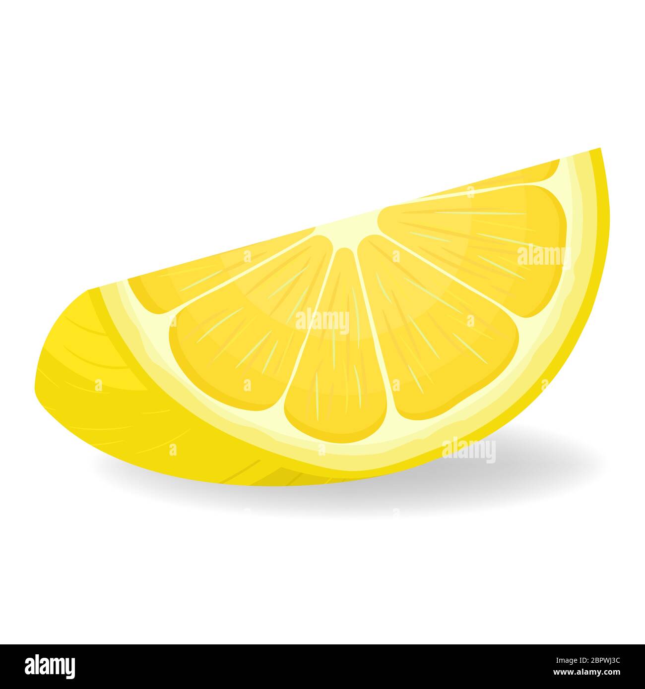 Fresh bright exotic cut slice lemon fruit isolated on white background ...