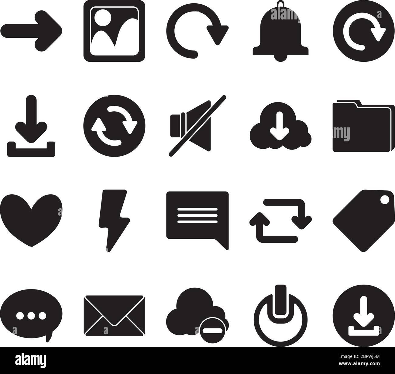 silhouette style icon set design, Social media web multimedia and ...