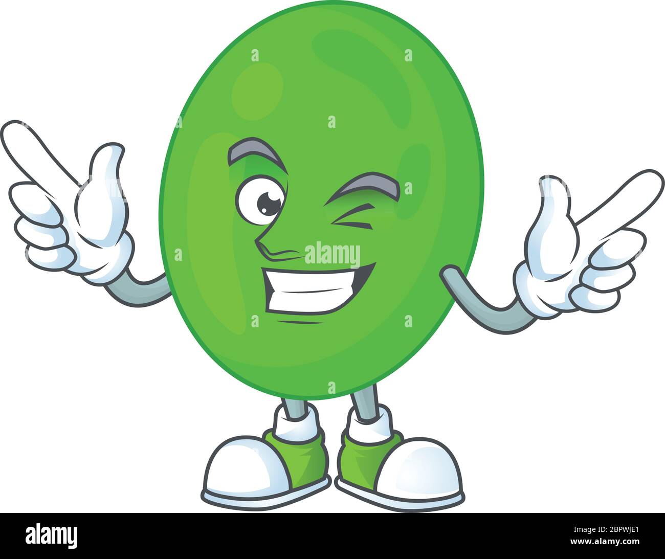 Cartoon drawing concept of cocci showing cute wink eye Stock Vector ...