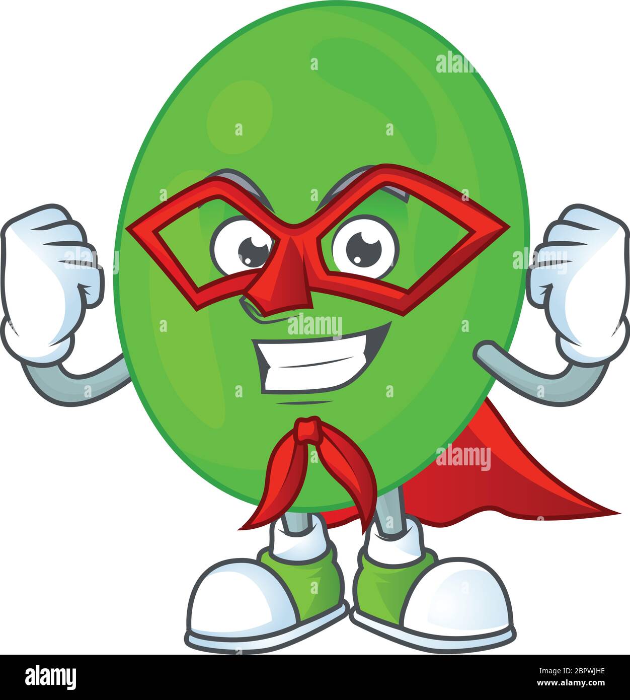 Cocci cartoon drawing concept performed as a Super hero Stock Vector ...