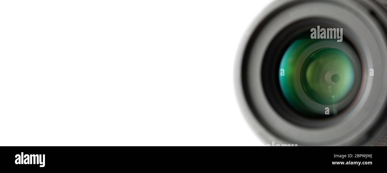 Front view of lens diaphragm with text space in the left side Stock ...