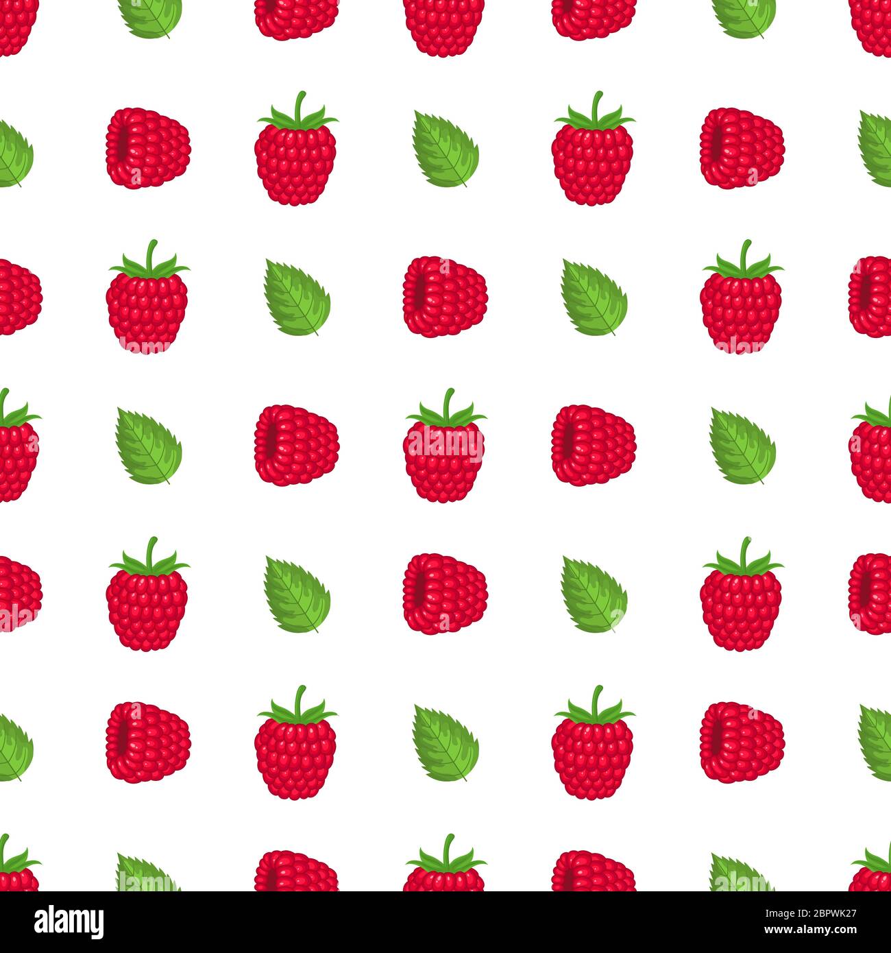 Fresh bright exotic whole raspberries with leaves isolated on white ...