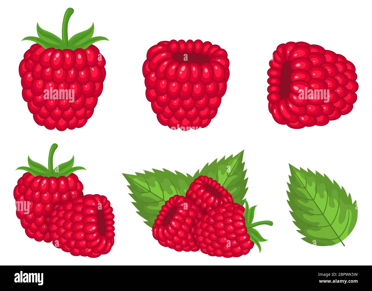 Cartoon Raspberries