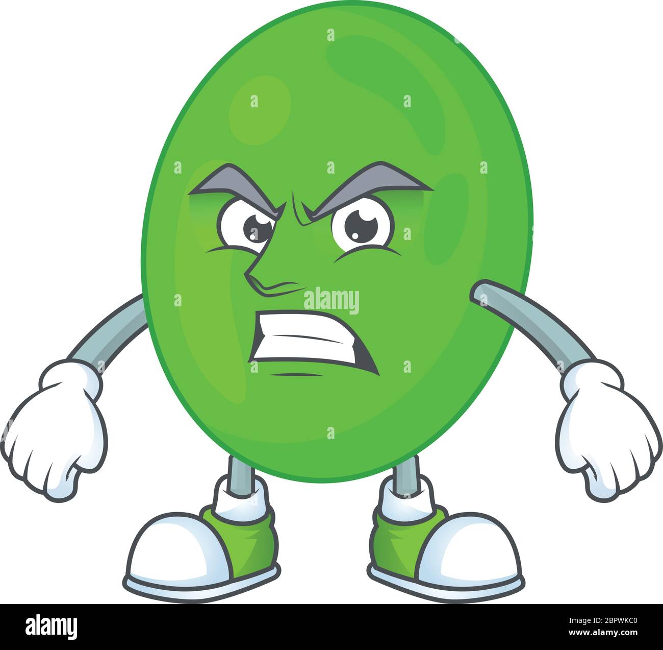 cartoon drawing of cocci showing angry face Stock Vector Image & Art ...