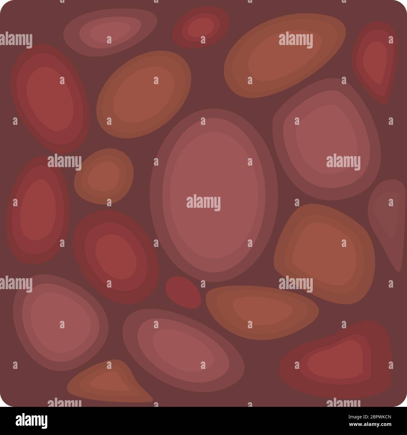 Round stone paving icon. Cartoon of round stone paving vector icon for ...