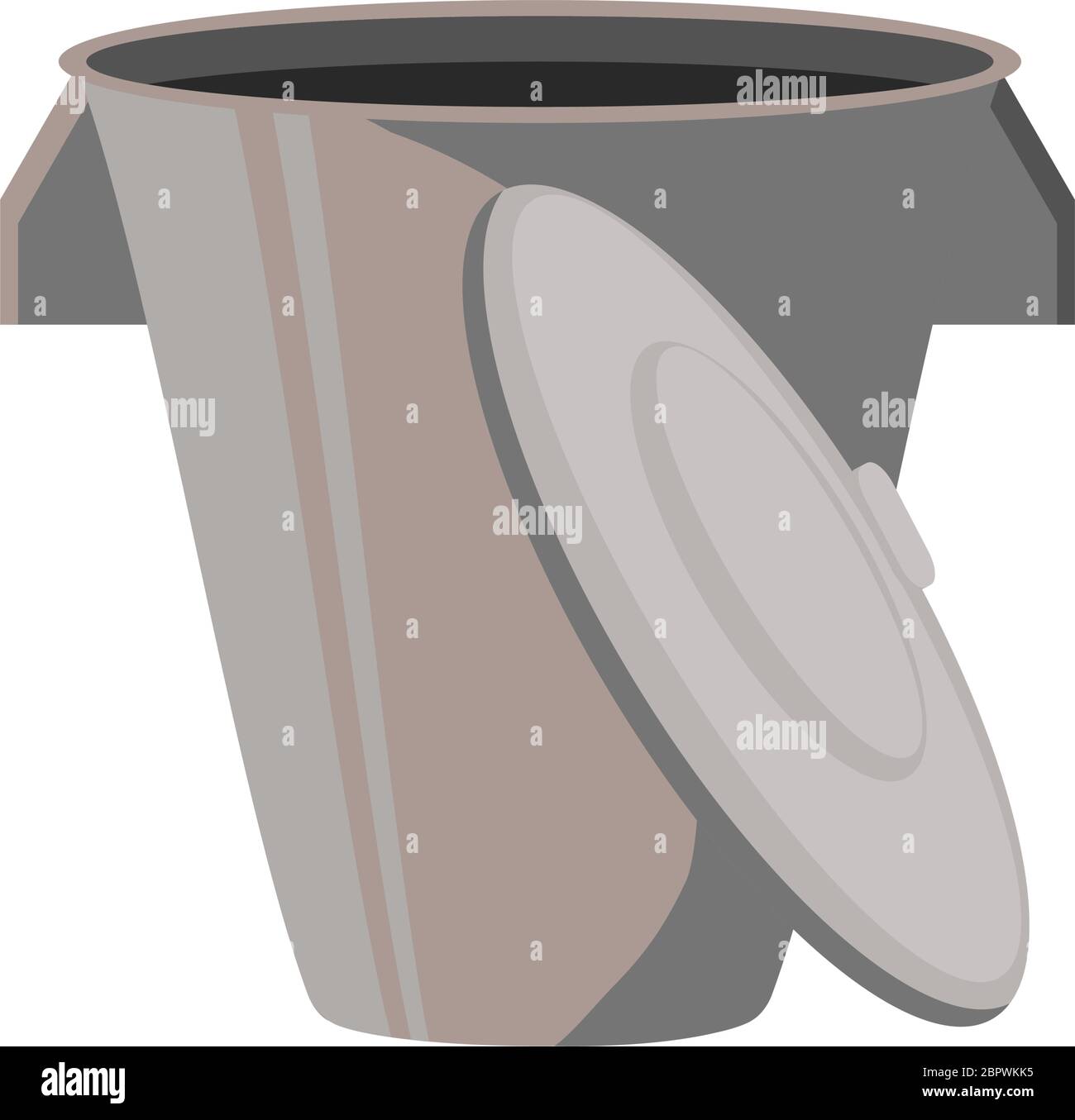 trash basket with lid on white background vector illustration design ...