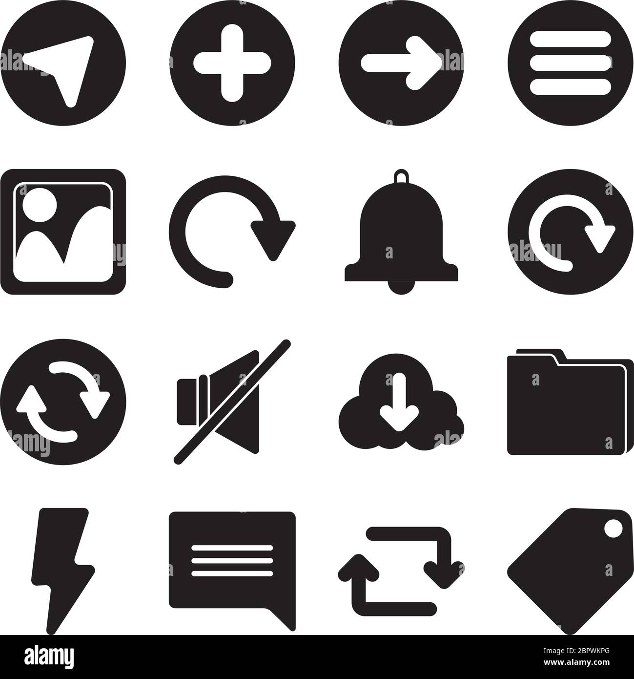 silhouette style icon set design, Social media web multimedia and ...