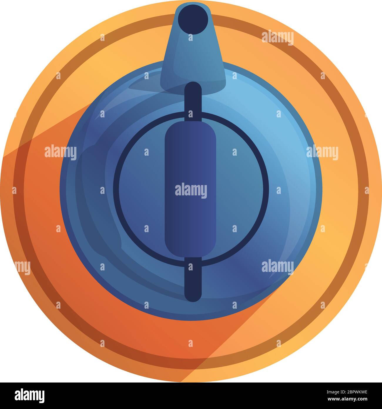 Top view kettle icon. Cartoon of top view kettle vector icon for web ...