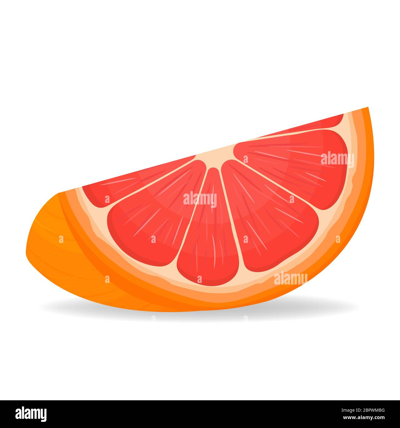 Fresh bright exotic cut slice grapefruit isolated on white background ...