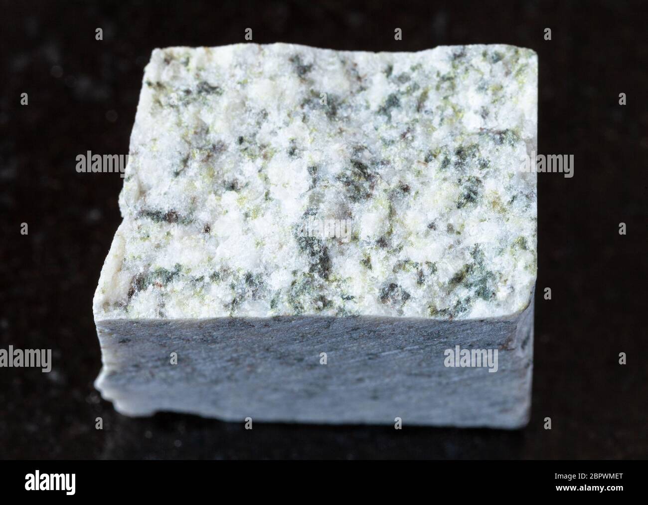 closeup of sample of natural mineral from geological collection - rough ...