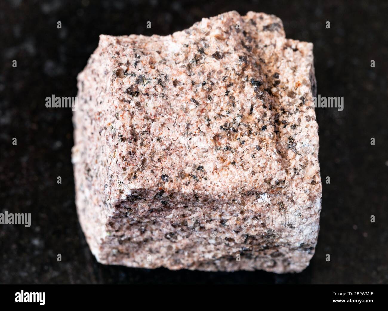 closeup of sample of natural mineral from geological collection - rough ...