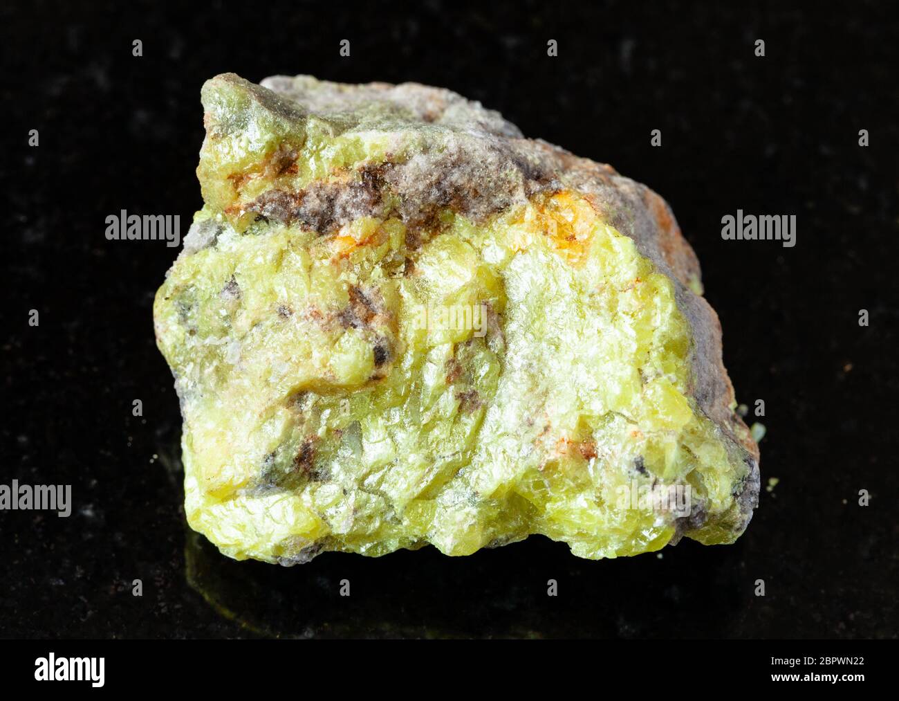 closeup of sample of natural mineral from geological collection ...