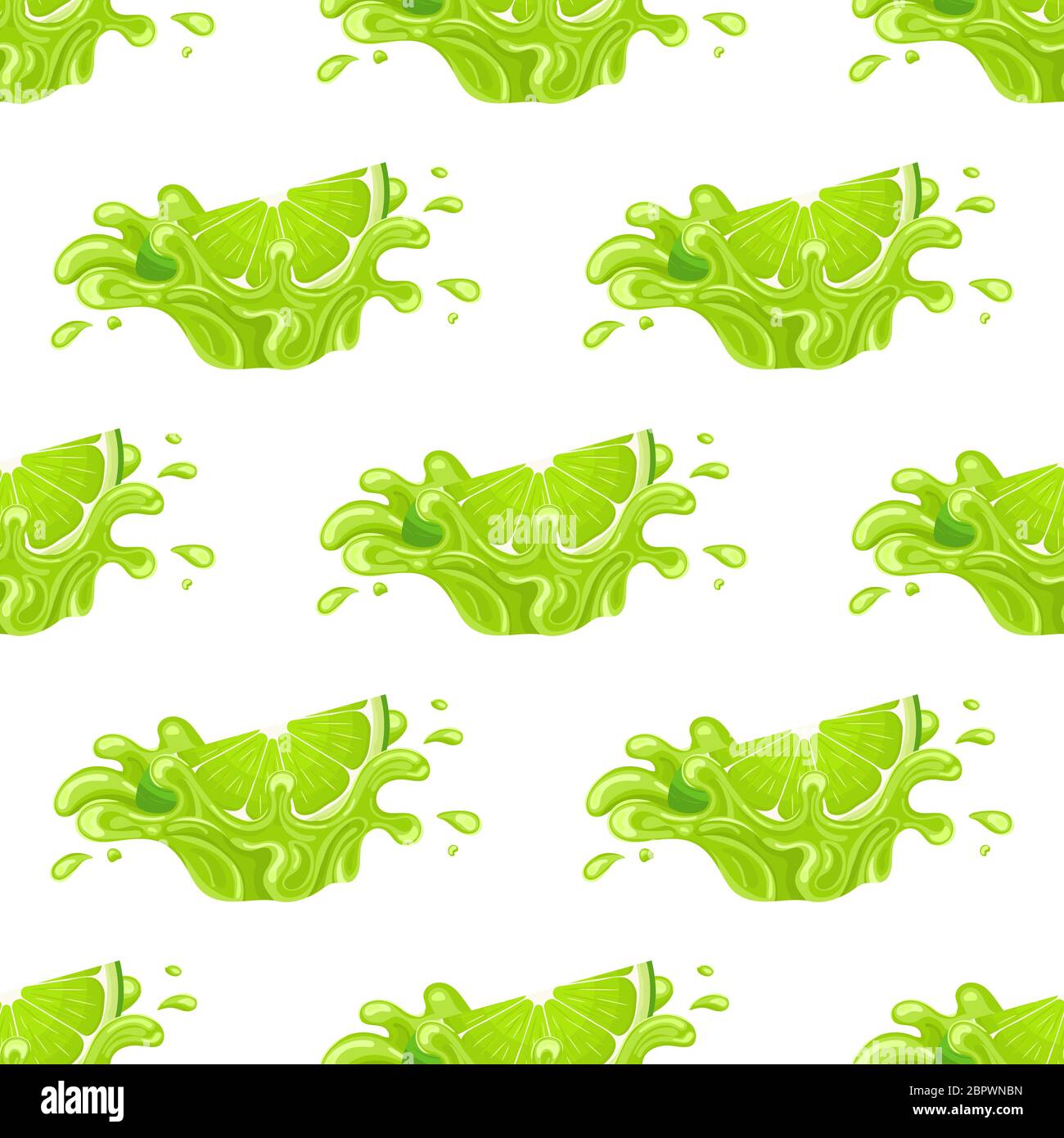 Seamless pattern with fresh bright lime juice splash burst isolated on ...