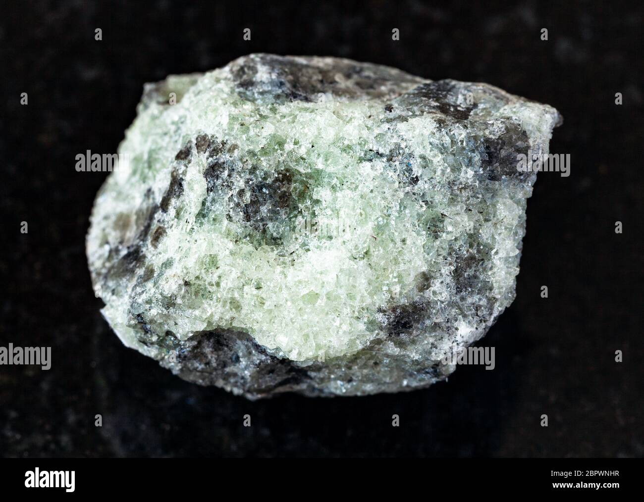 closeup of sample of natural mineral from geological collection - rough ...