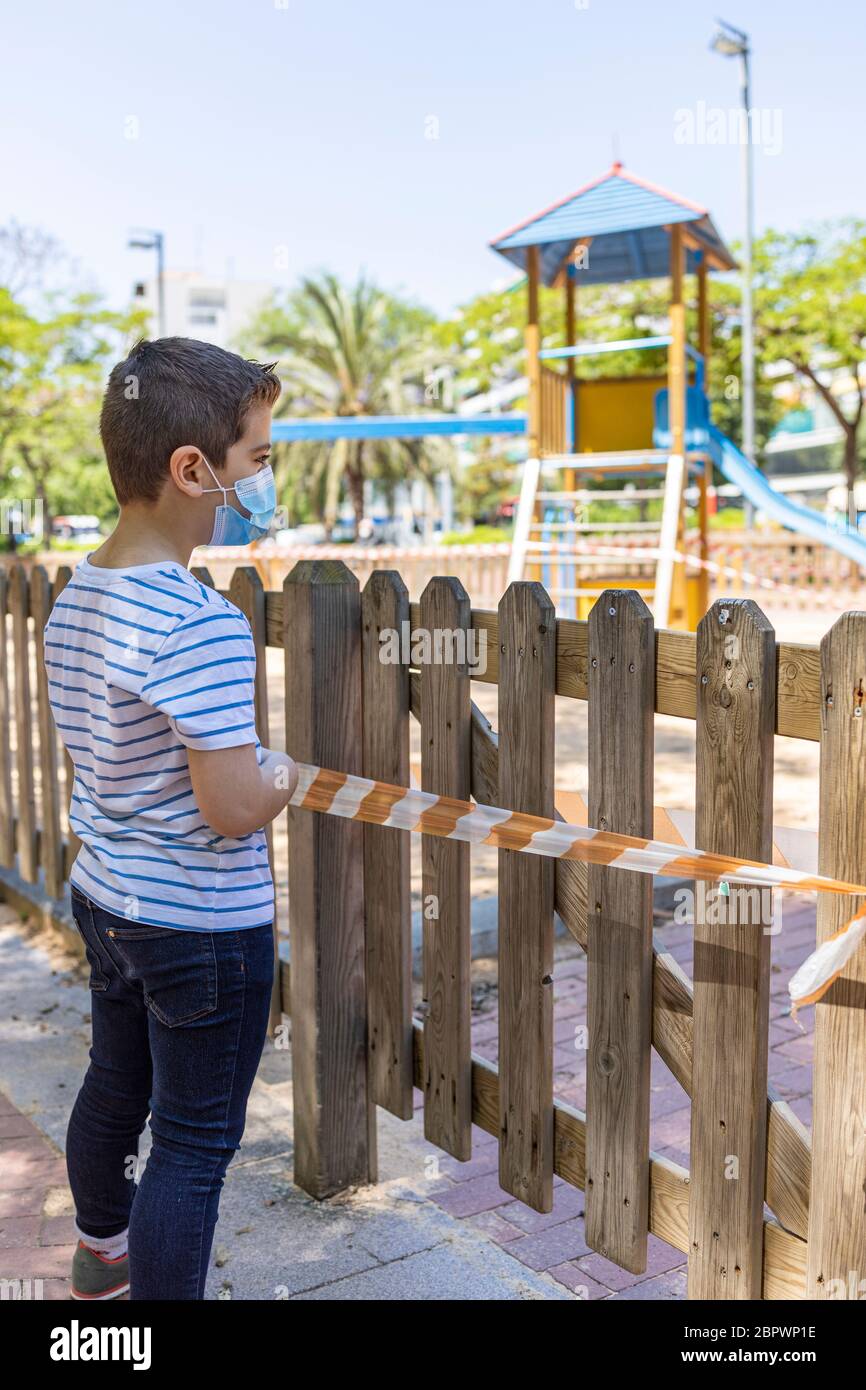 Sad boy playground isolation hi-res stock photography and images - Alamy