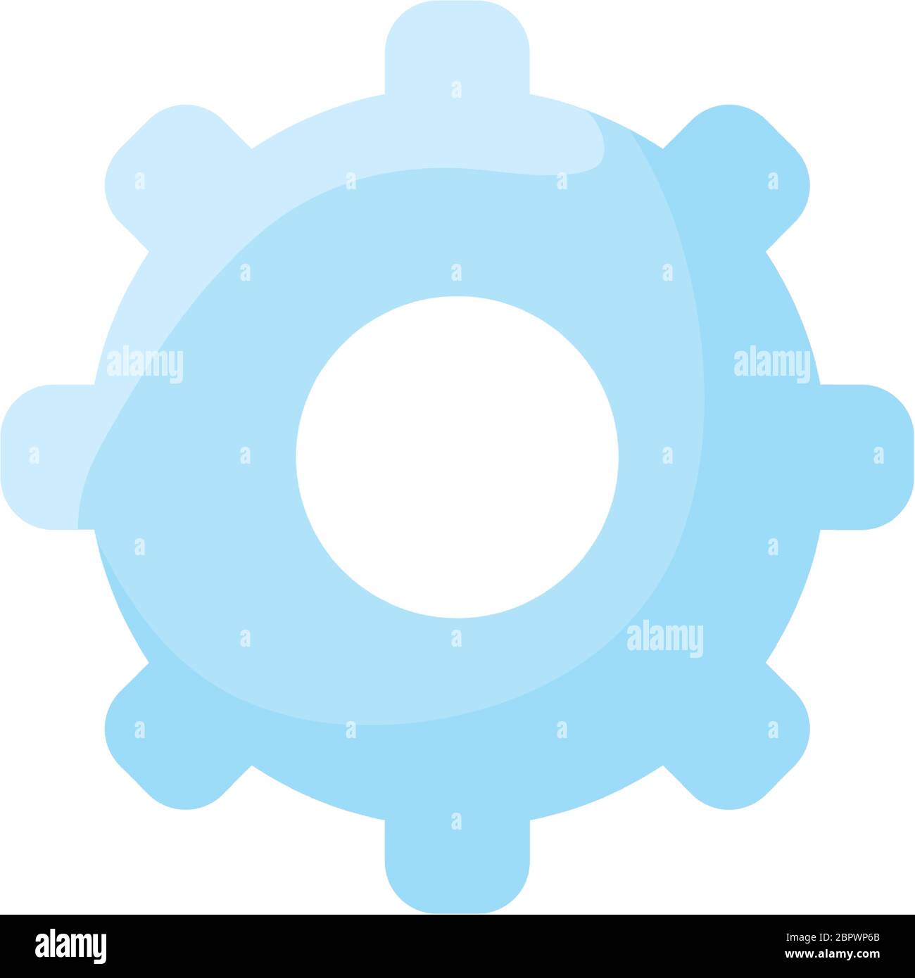 Gear flat style icon design, construction work repair machine part ...