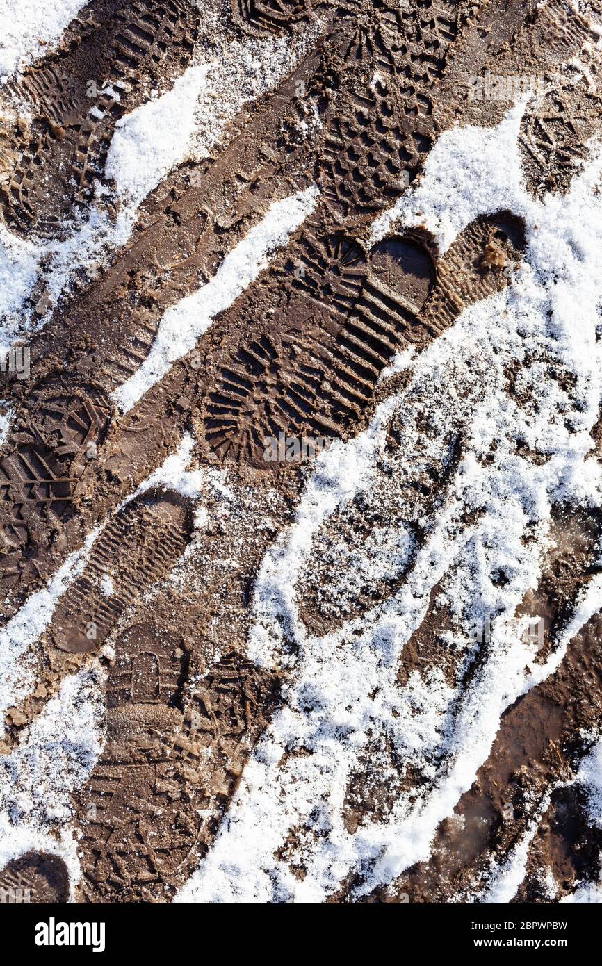 Dirty footprints hi-res stock photography and images - Alamy
