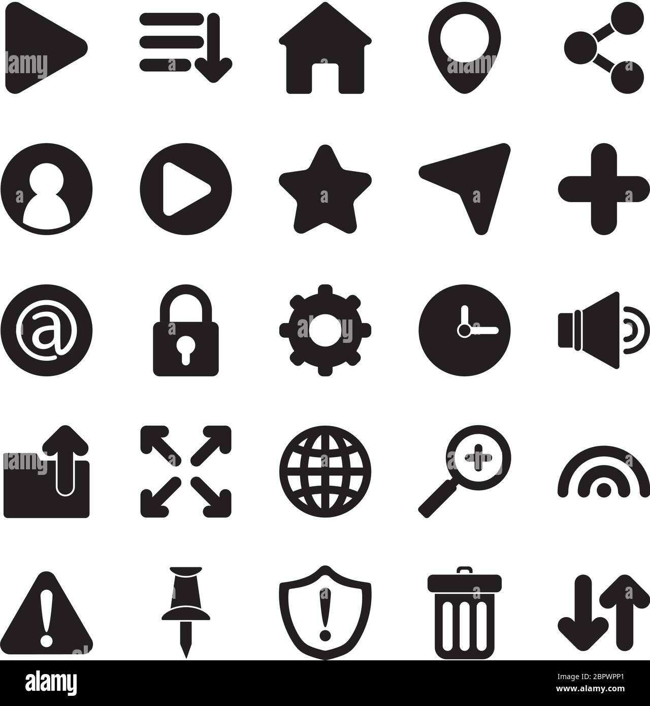 silhouette style icon set design, Social media web multimedia and ...