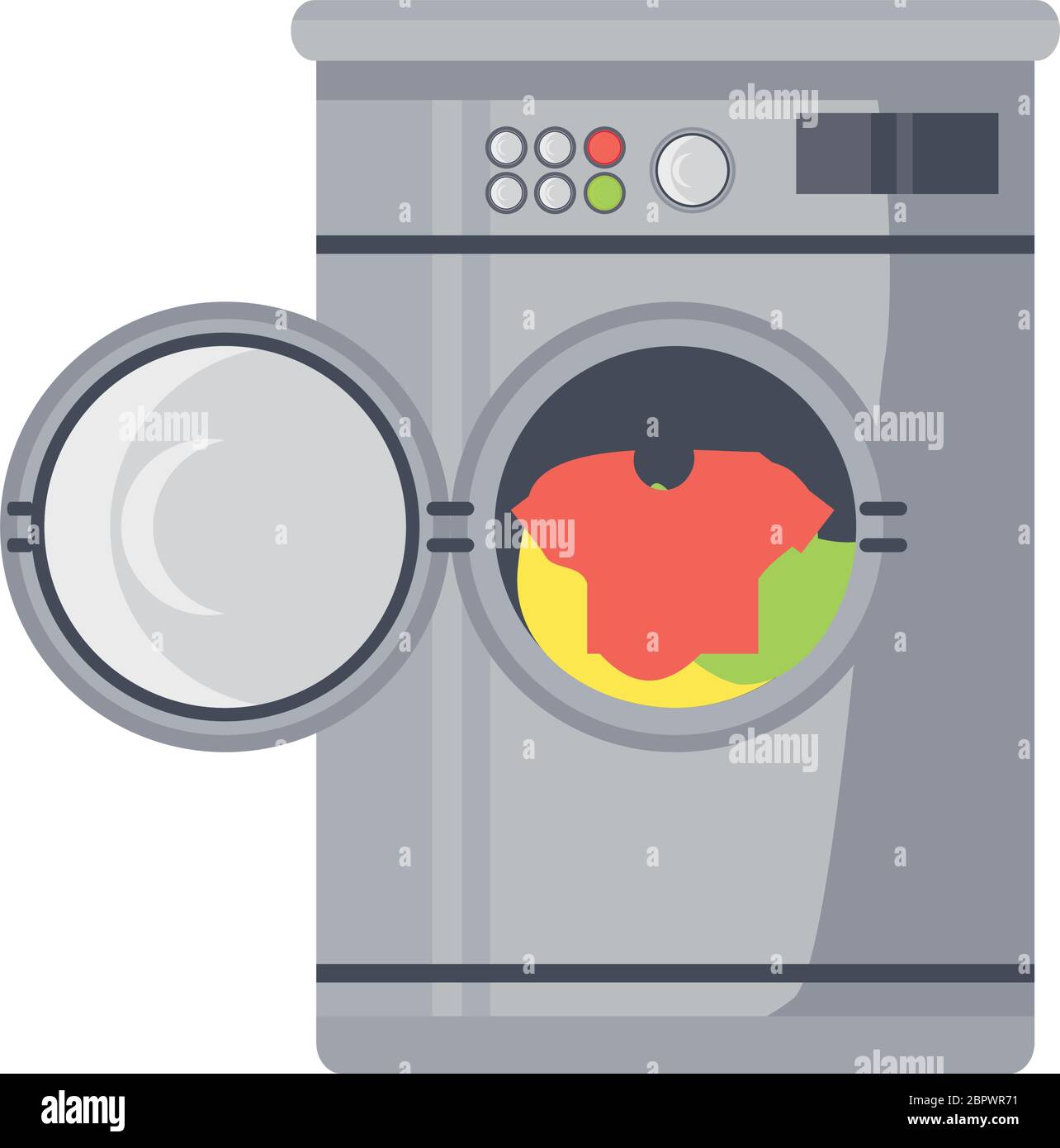 clothes washing machine on white background vector illustration design ...