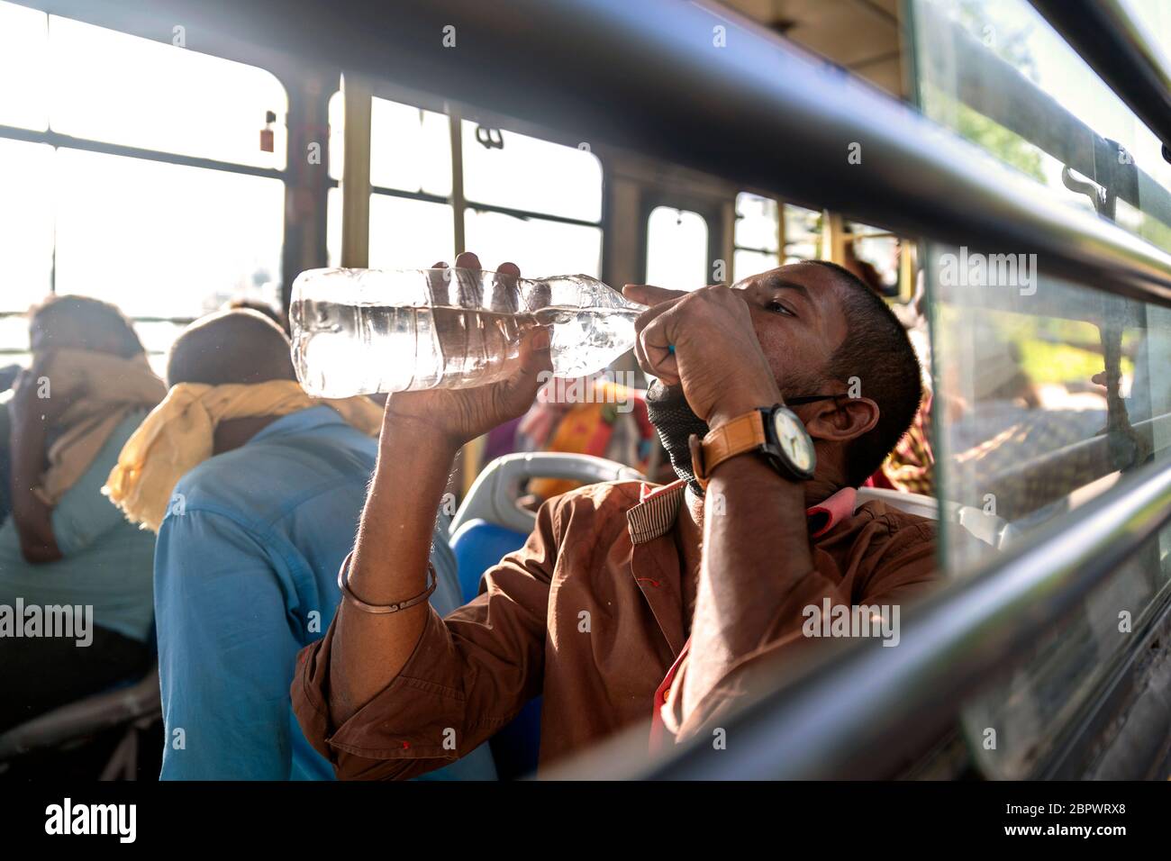 Indian man drinking water south hi-res stock photography and images - Alamy