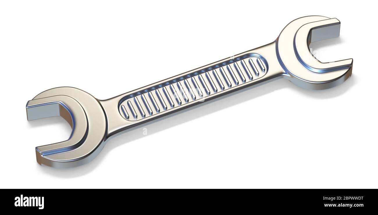 Single wrench tool 3D render illustration isolated on white background ...