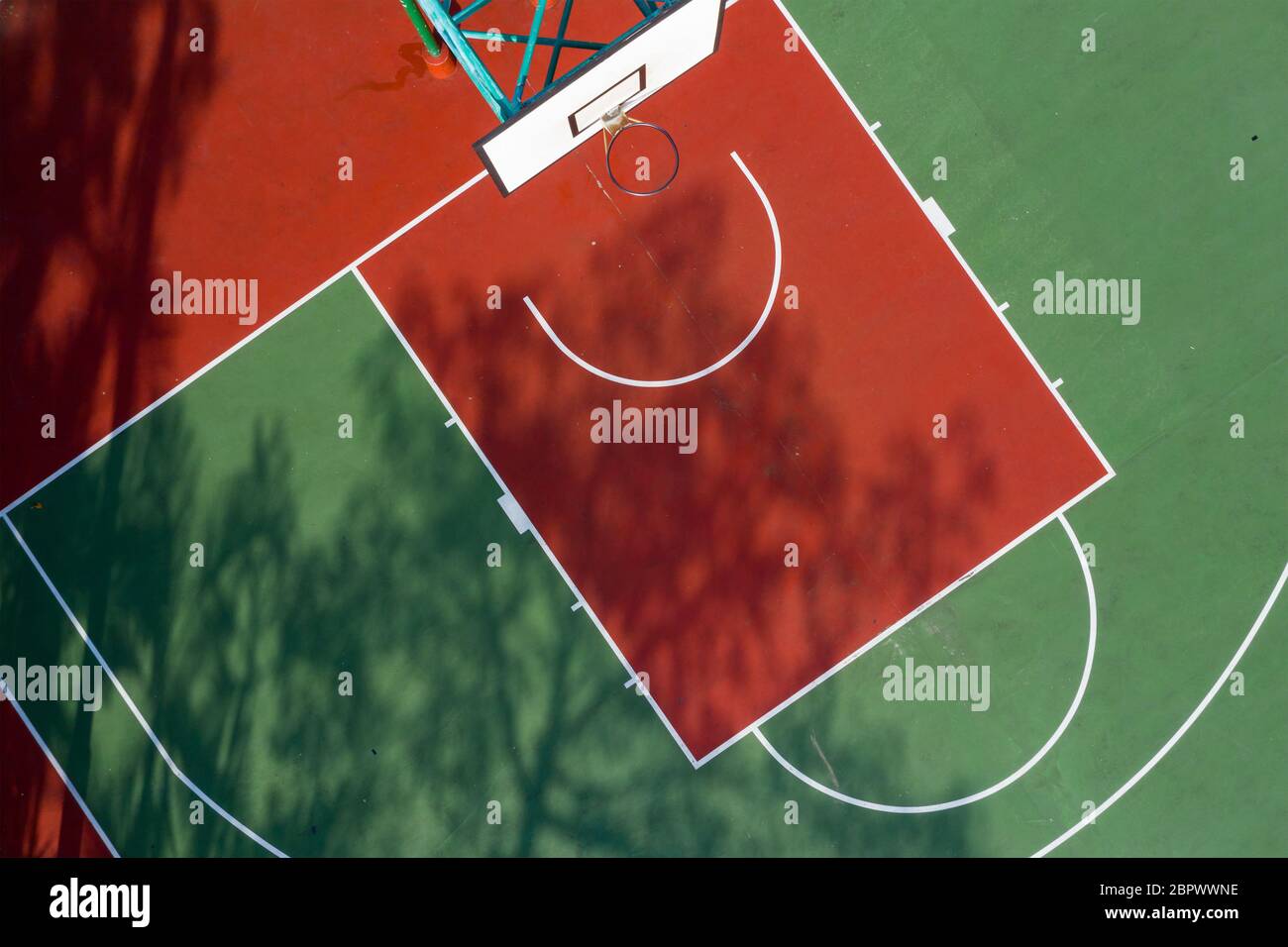 Top view of basketball court Stock Photo - Alamy