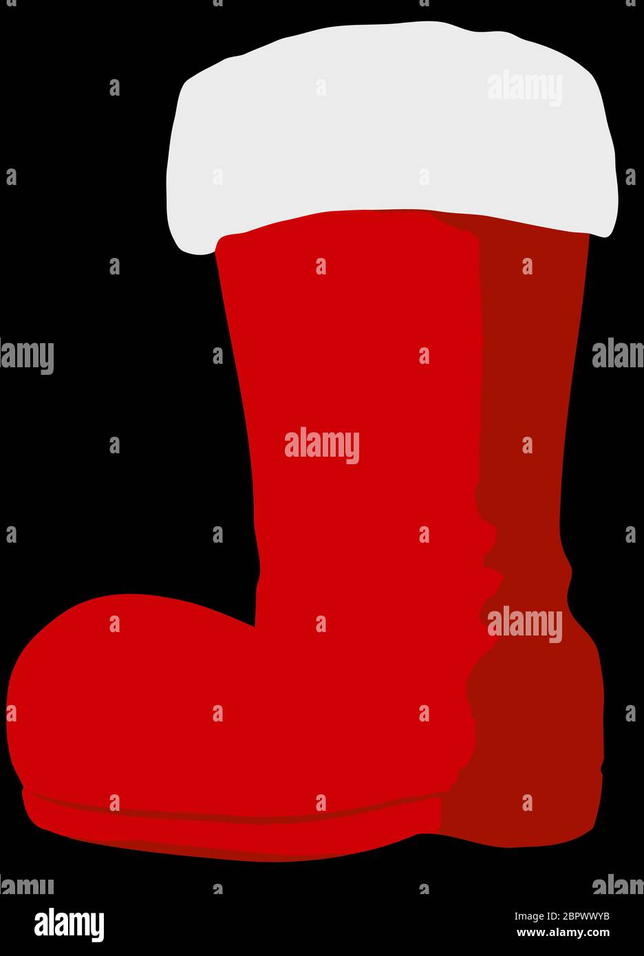 santa claus shoe boot christmas season illustration Stock Photo - Alamy