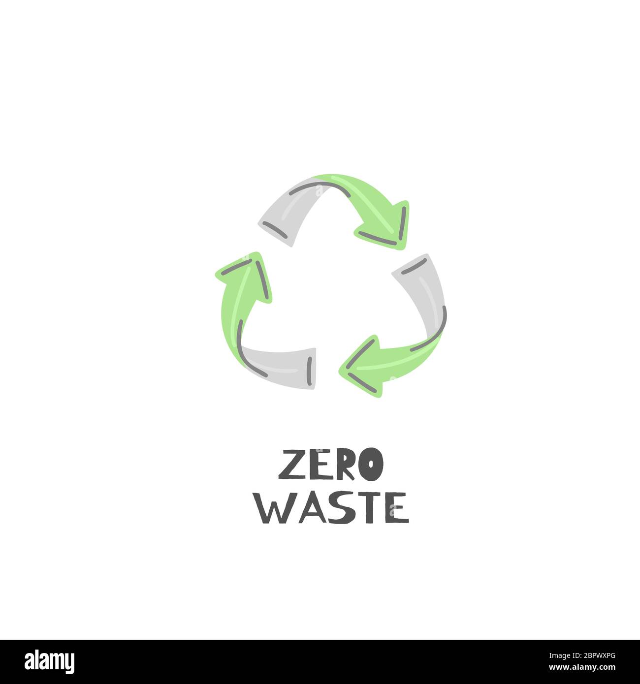 Hand drawn recycle sign. Icon. Eco symbol. Logo. Arrows. Zero waste ...