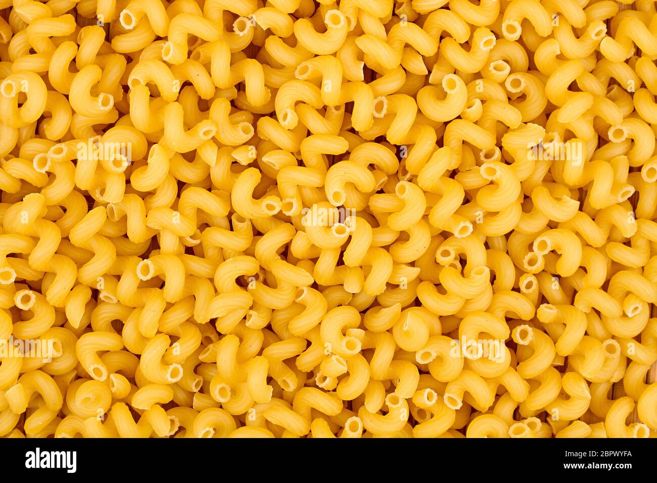 texture of raw Cavatappi Cellentani noodles pasta italian food macro ...