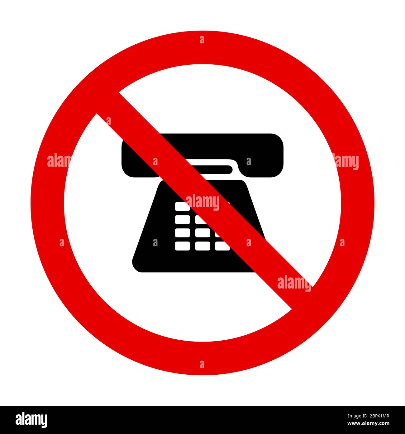 Phone and prohibition sign Stock Photo - Alamy