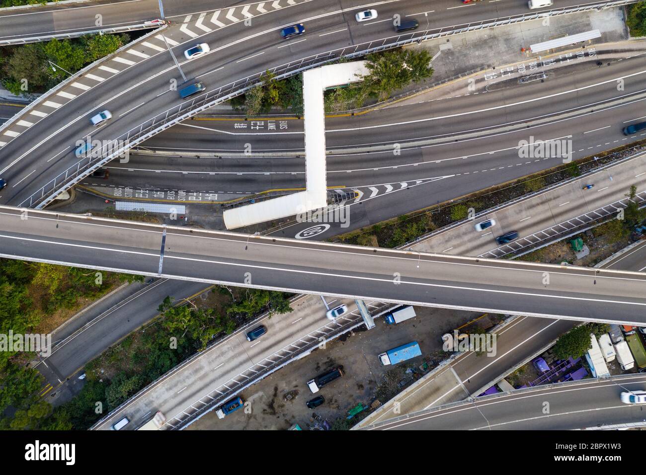 Top down view of Traffic system Stock Photo - Alamy